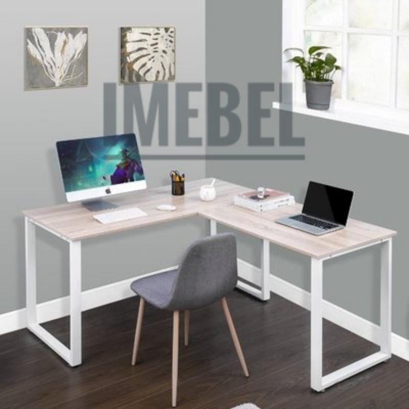 Jual Meja leter L Meja kerja industrial minimalis Meja kantor modern ...