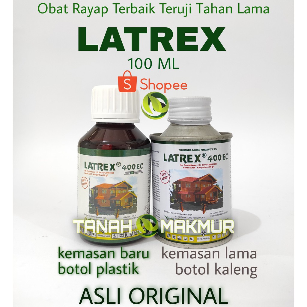 Jual LATREX 100 ML 400 EC ANTI RAYAP PALING AMPUH KAYU TANAH TETER ...