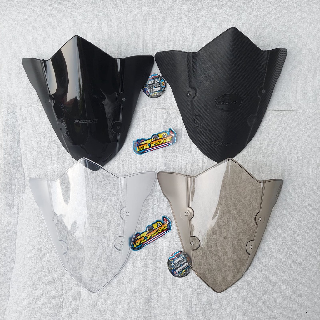 Jual Visor Windshield ninja R bening riben karbon hitam visor ninja R ...