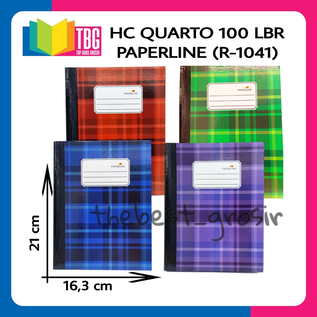 Jual 1 PCS HARD COVER QUARTO 100 LEMBAR PAPERLINE / HARD COVER KWARTO ...
