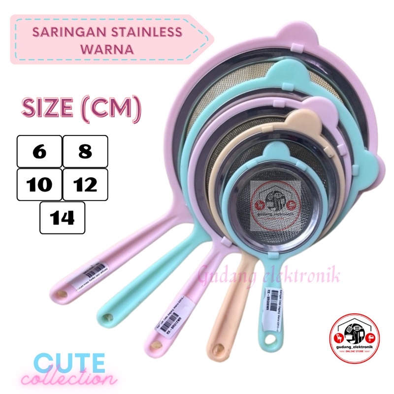Jual Saringan Teh Gagang Warna Serba Guna Saringan Stainless Saringan ...