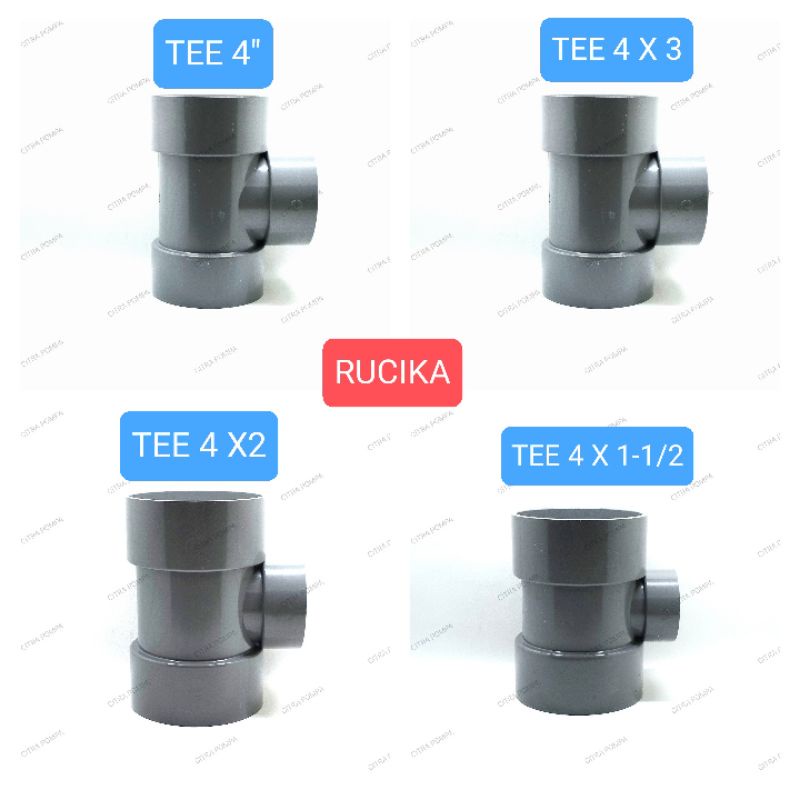 Jual RUCIKA TEE 4" D / TEE 4 X3 D / TEE 4 X 2 D / TEE 4 X 1-1/2 D ...