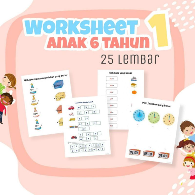 Jual lembar kerja anak (worksheet paud ) anak 2-6tahun | belajar ...