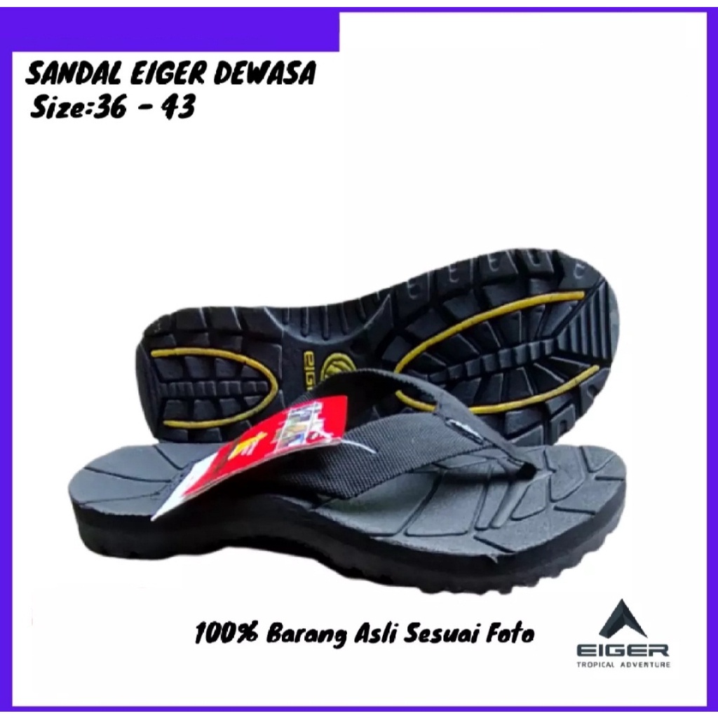 Jual Sandal Jepit Outdoor Gunung Hitam Polos | Shopee Indonesia