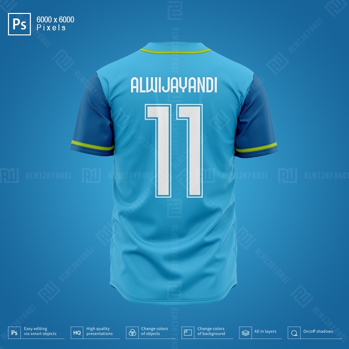 Jual MOCKUP JERSEY BASEBALL RESOLUSI 6000x6000 Pixels (BACK) | Shopee ...