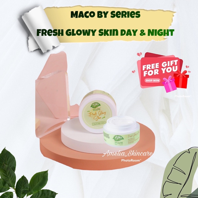 Jual Maco By Series Fresh Glowy Skin day & night Cream/ Cream mako ...