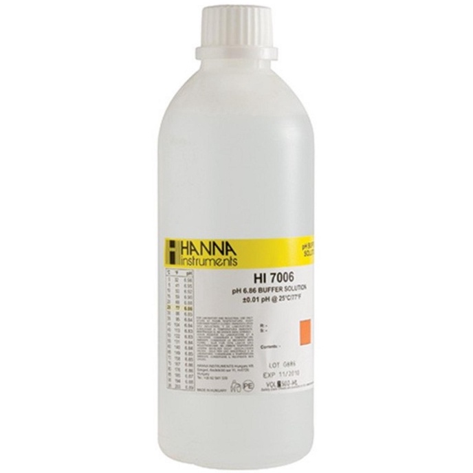 Jual Standar Kalibrasi Buffer Solution pH 6.86 500ml|Hanna HI7006L HI ...