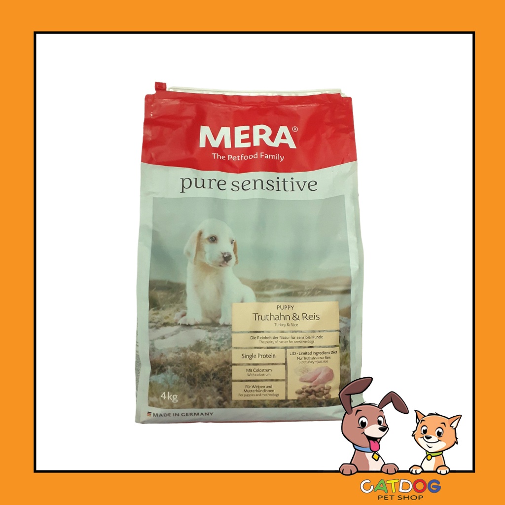 Jual Mera Pure Sensitive Puppy Turkey & Rice 4kg | Shopee Indonesia