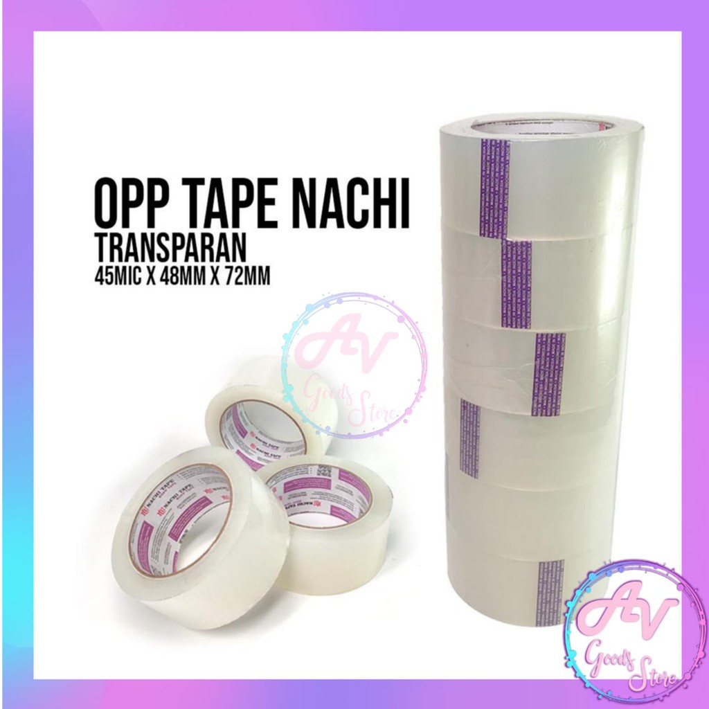 Jual LAKBAN NACHI BENING 48mm x 100 yard / lakban Nachi 2inch 2" / lakban OPP tape bening ...