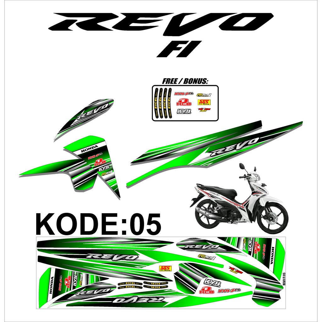 Jual (COD) Sticker Striping Revo Fi New - Lis Variasi Revo injeksi ...