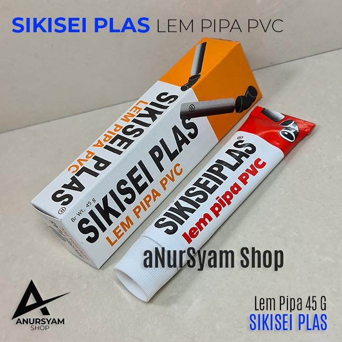 Jual Lem Paralon / Lem Pipa PVC SIKISEI PLAS 45 Gram anursy44 | Shopee Indonesia