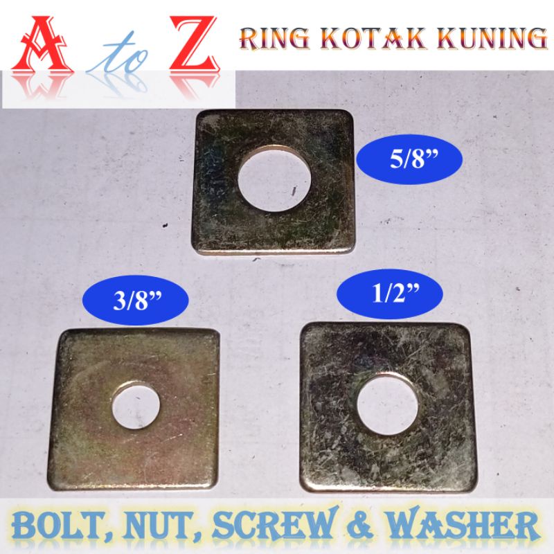 Jual ring kotak kuning (1 kg)/ring plat 3/8" 1/2" 5/8" /ring petak/ring ...
