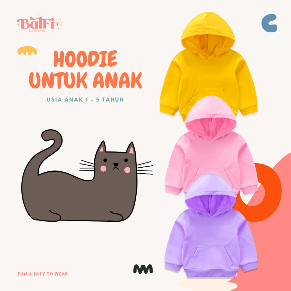 Jual Jaket hoodie anak usia 1 2 3 4 5 tahun gambar Kucing Coklat Lucu ...