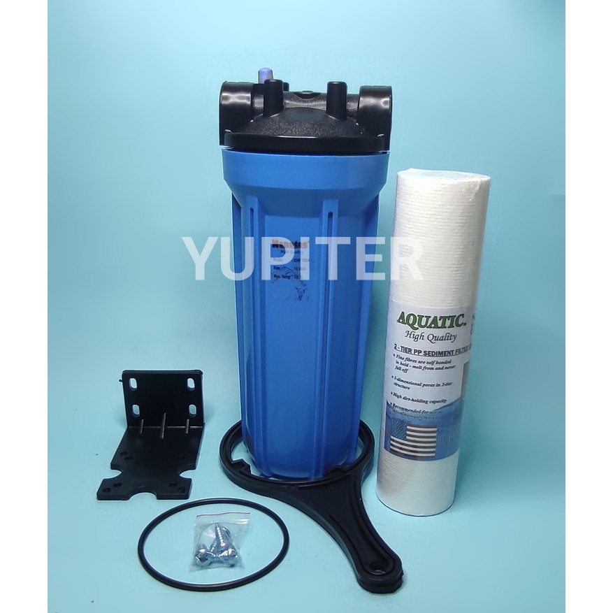 Jual Paket Filter Housing Single O Ring BIRU 10" Drat 3/4 + Spun ...