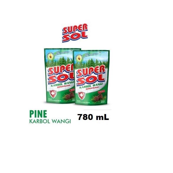 Jual Supersol Karbol Wangi Pine Pouch 780 Ml | Shopee Indonesia