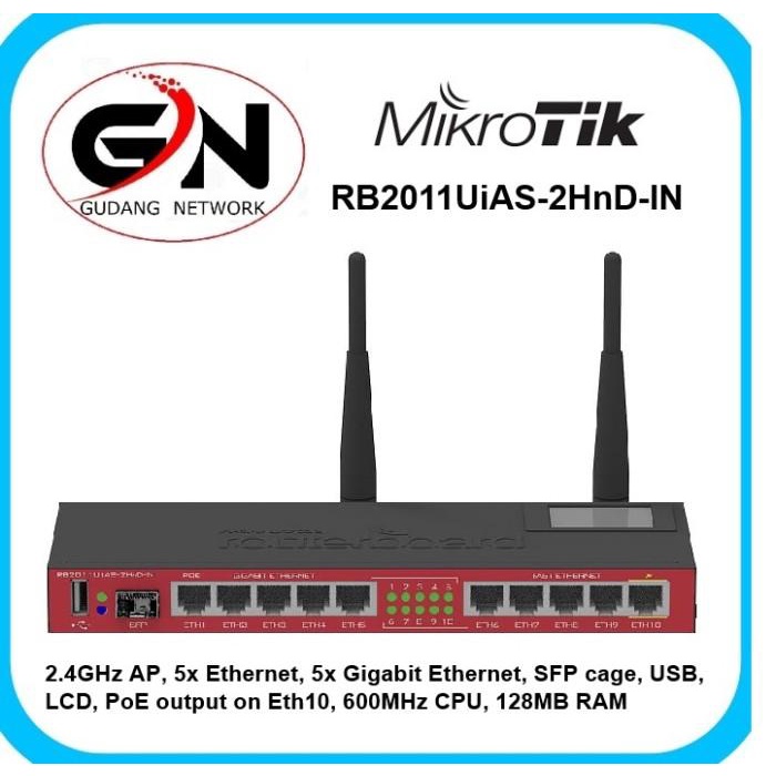 Jual Mikrotik Routerboard Rb2011Uias-2Hnd-In Sfp Port Plus 10 ...