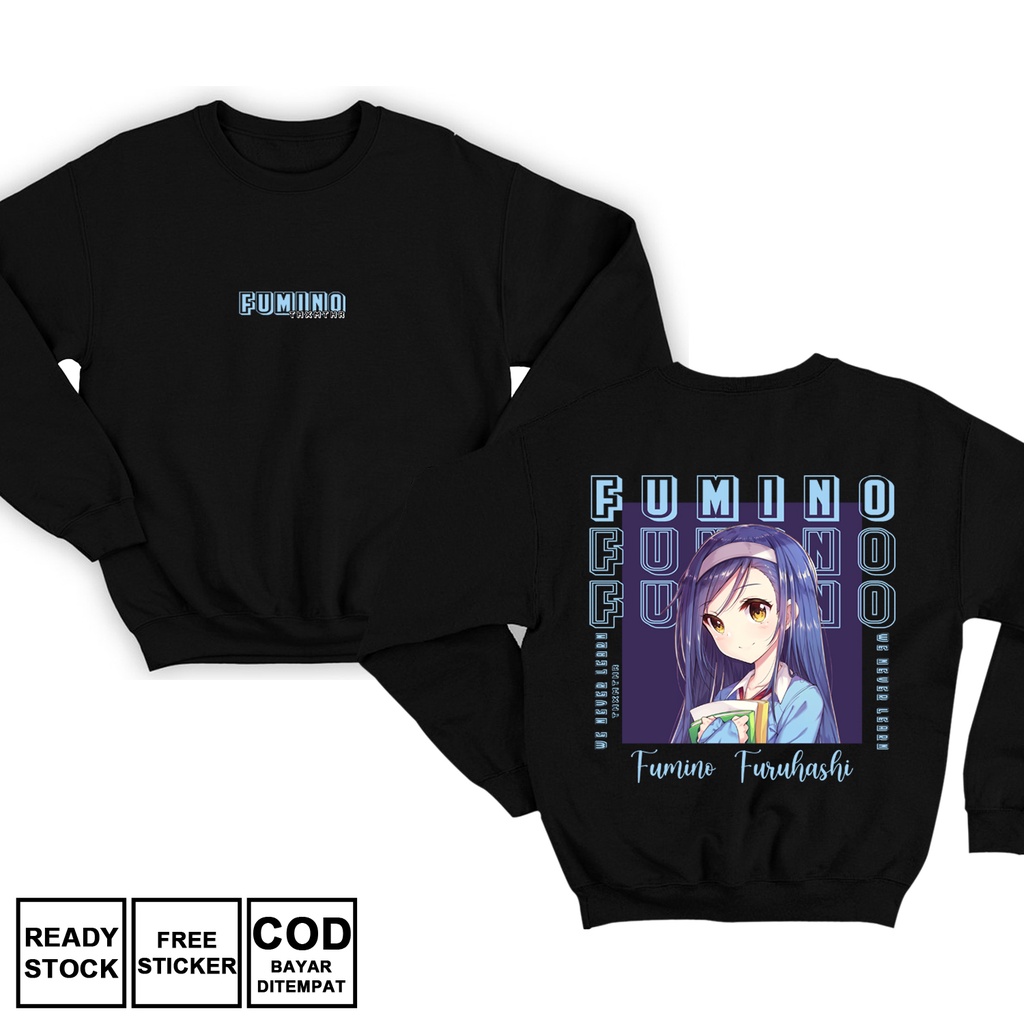 Jual SWEATER FUMINO FURUHASHI WE NEVER LEARN WAIFU ANIME MANGA WIBU ...