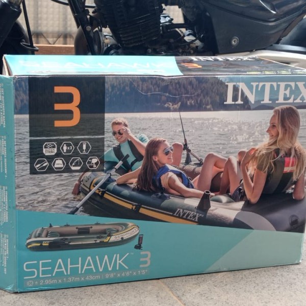 Jual PROMO TERMURAH Perahu Karet Intex Seahawk 3 set KAPAL KARET 68380 ...