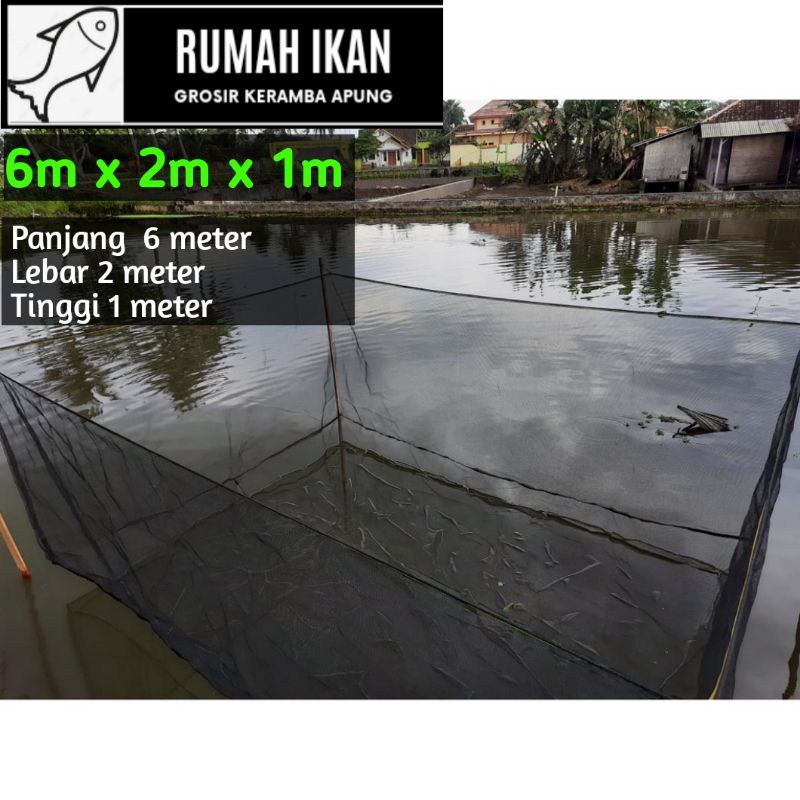 Jual RI - Hapa Jaring Keramba ikan ukuran 6m x 2m x 1m Waring Anti ...