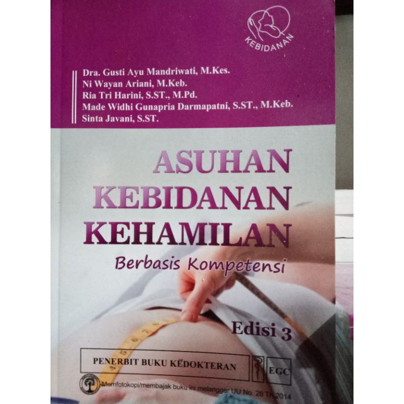 Jual Asuhan Kebidanan Kehamilan Berbasis Kompetensi Edisi 3 | Shopee Indonesia