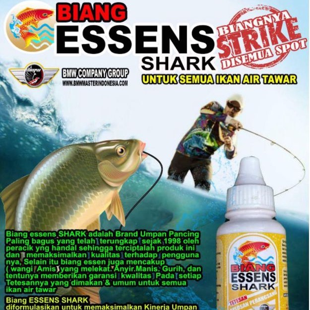 Jual Biang essens shark esen semua jenis ikan air tawar bikin strike ...