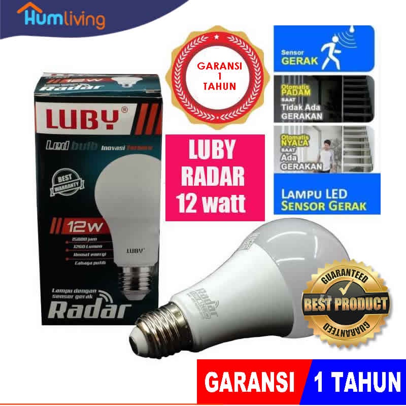 Jual Original Lampu Luby 9W, 12W, 16W Bohlam Boklam Sensor Gerak Radar ...