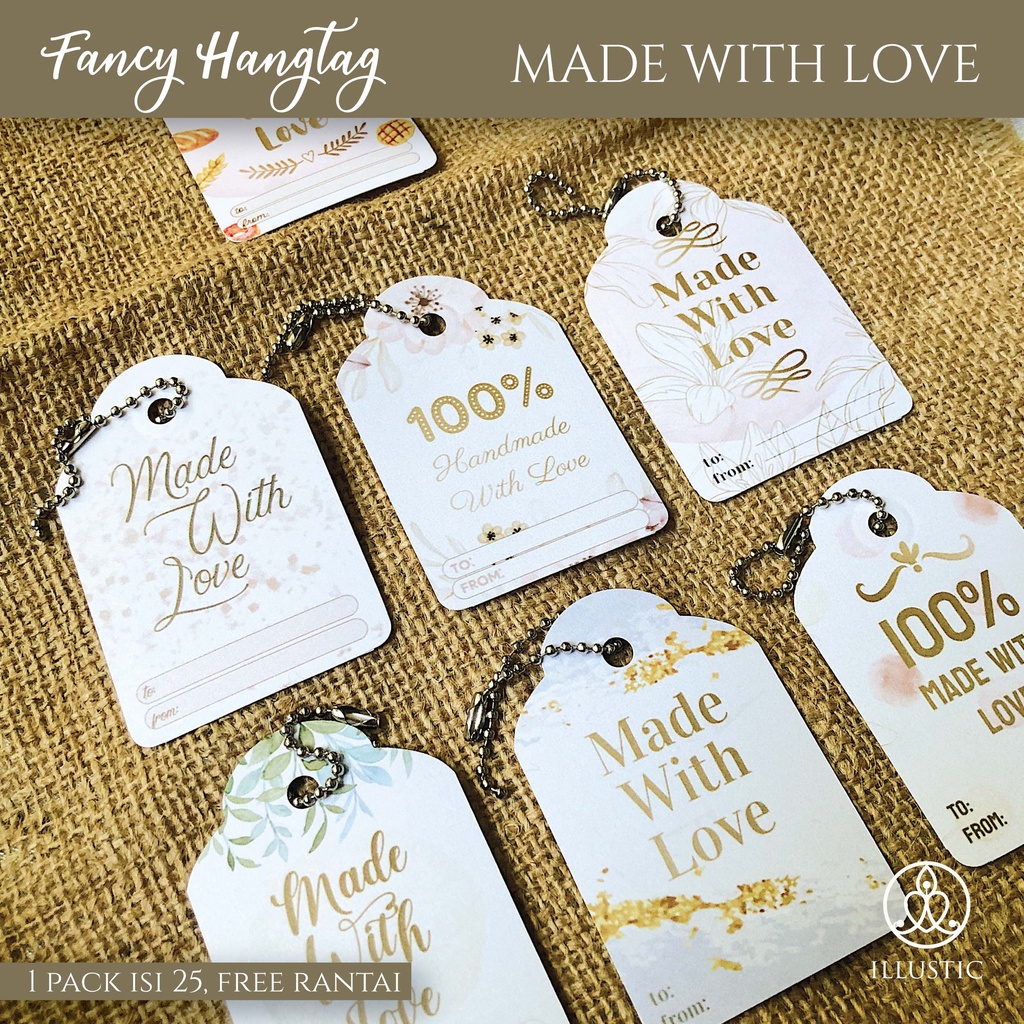Jual Hang Tag Made With Love untuk Hampers, Cake, Dekorasi Parcel ...