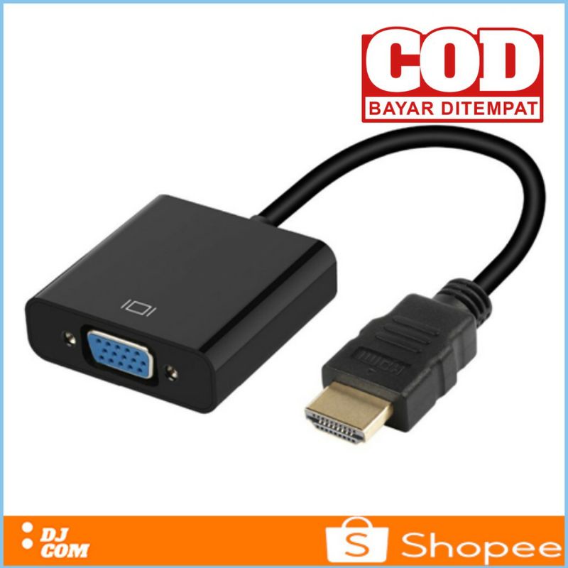 Jual KABEL VGA DIGITAL MALE TO MALE 1.5M + KABEL CONVERTER KONEKTOR ADAPTER HDMI TO VGA / KABEL ...
