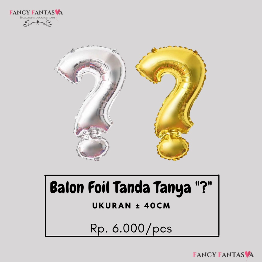 Jual Foil Bentuk Sign Tanda Tanya, Seru, Hashtag, Dan ...