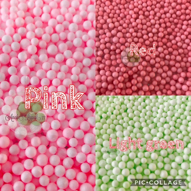Jual Styrofoam butir foam slime 1 warna art project hiasan prakarya ...