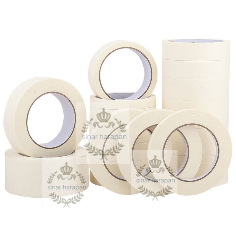 Jual Isolasi Lakban Kertas Masking Tape Super Rekat 24mm 48mm 20 Yard ...