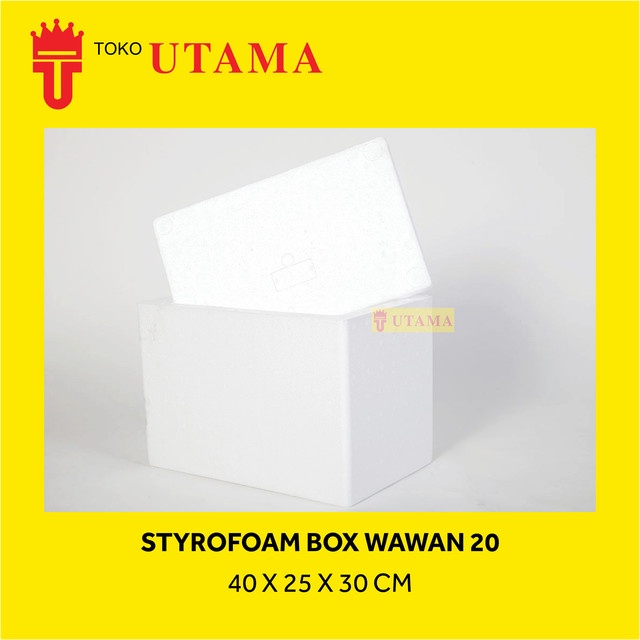 Jual BOX WAWAN Styrofoam Putih Es Ice Gabus 40x25x30 CM | Shopee Indonesia