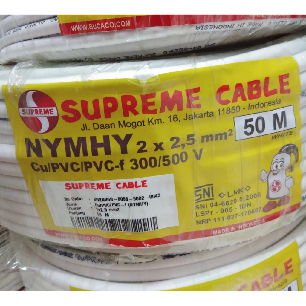 Jual Kabel Supreme NYM HY serabut 2 x 2,5 METERAN kabel listrik instalasi | Shopee Indonesia