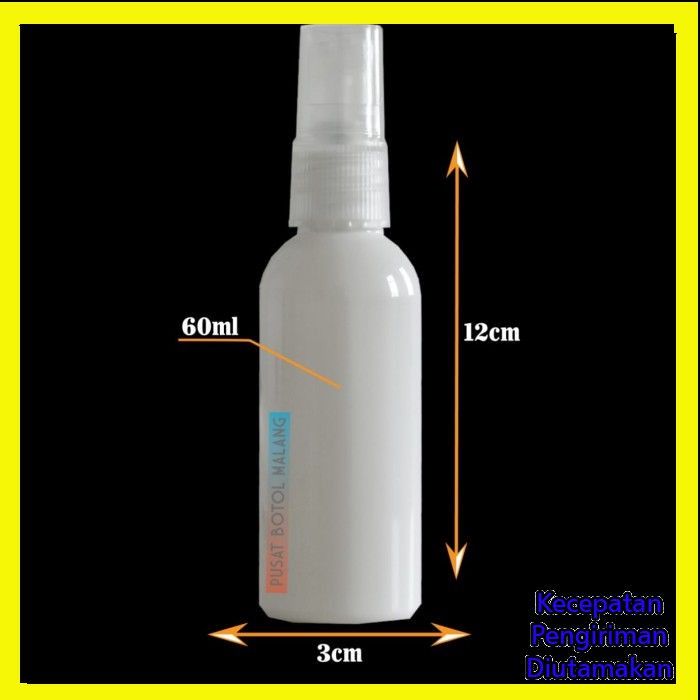 Jual Botol plastik Spray 60ml Pet / Botol sprayer ( natural putih ...