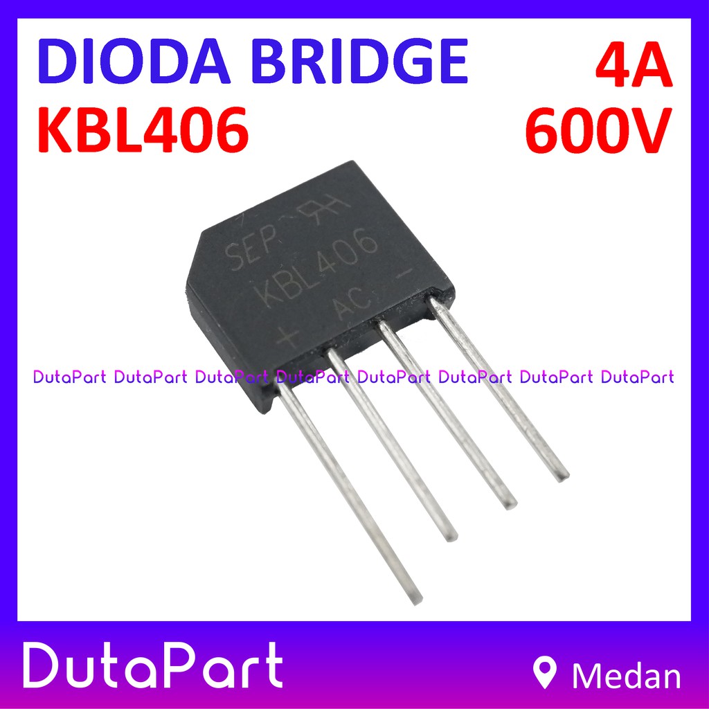 Jual KBL406 4A 600V Dioda Sisir Jembatan Bridge Rectifier Rangkaian 4 ...