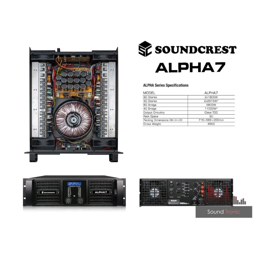 Jual Power Ampli Soundcrest ALPHA 7 - 2x1800W | Shopee Indonesia