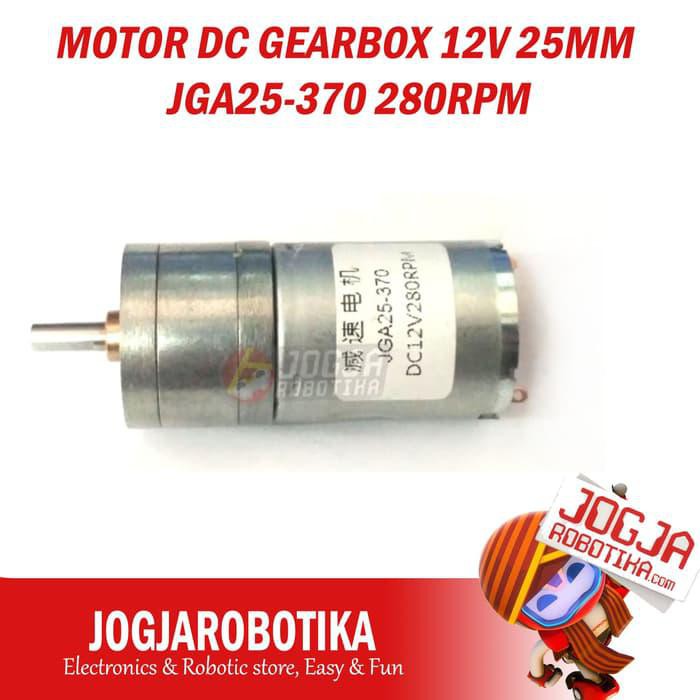 Jual MOTOR DC GEARBOX 12V 25MM JGA25-370 280RPM | Shopee Indonesia