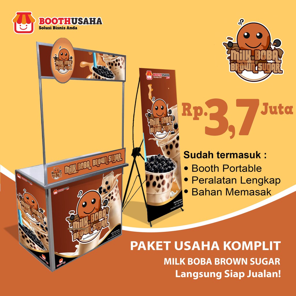 Jual PAKET USAHA BOBA BUBBLE BROWN SUGAR BOOTH PERALATAN ALAT BAHAN ...