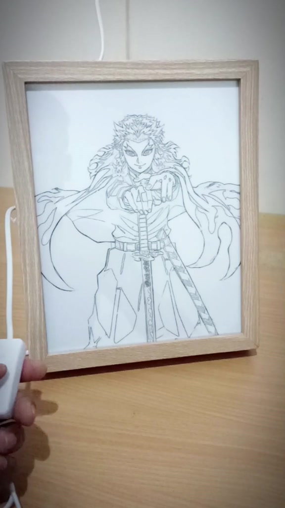 Jual Light Painting Art Seri Anime Demon Slayer LED Frame Bingkai Lampu ...