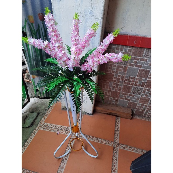 Jual bunga lavender artificial bunga pojok ruangan set rangkaian bunga ...