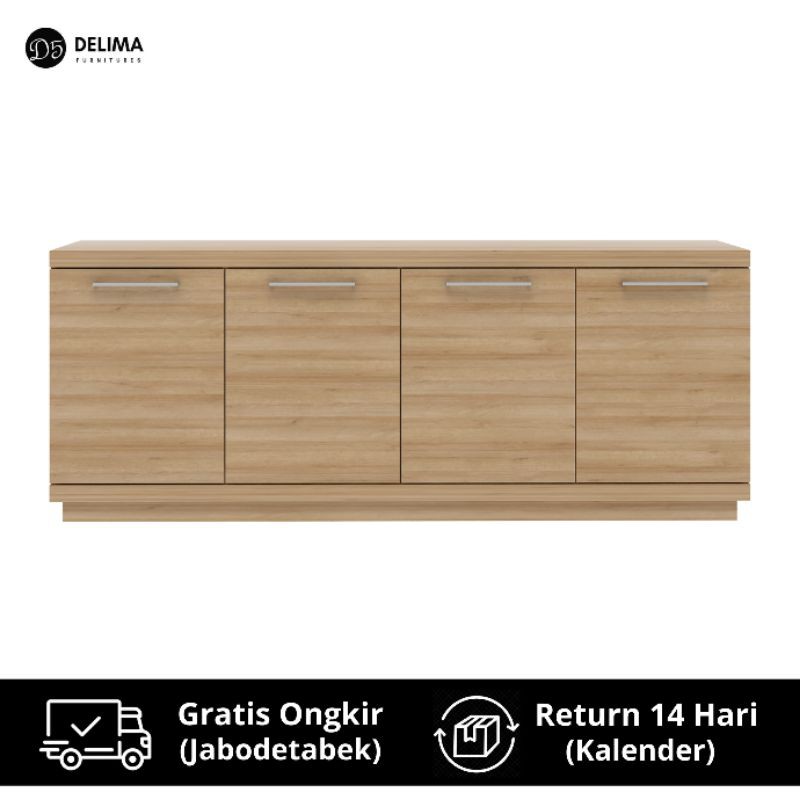 Jual Unit Dasar Rak Lemari Bufet Kabinet 4 Pintu, Sonoma Oak | Shopee ...