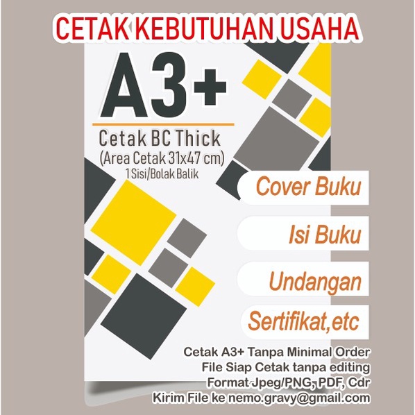 Jual A3+ CETAK BC THICK / Fullcolor / Cover Buku / Sertifikat | Shopee ...
