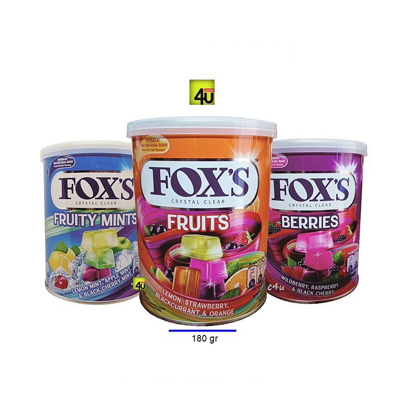 Jual FOX'S Tin - Crystal Clear Candy Kaleng - 180 gr | Shopee Indonesia