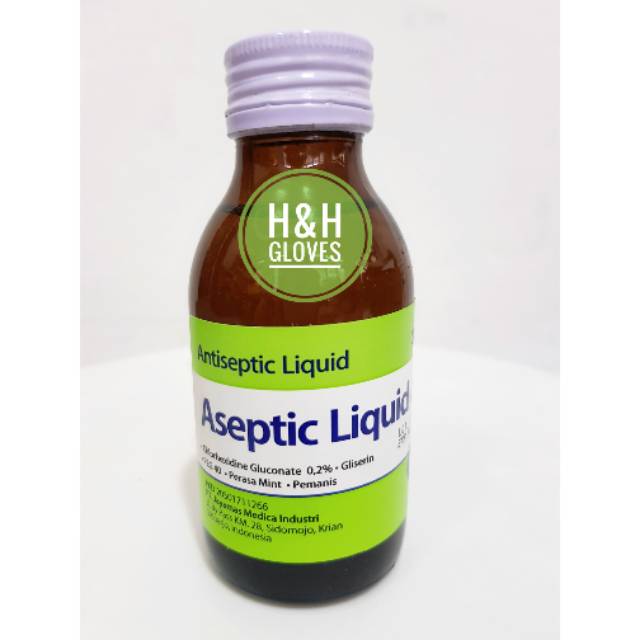 Jual Aseptic Liquid 100 ml / Untuk Kumur / Chlorhexidine Glukonat 0.2% ...