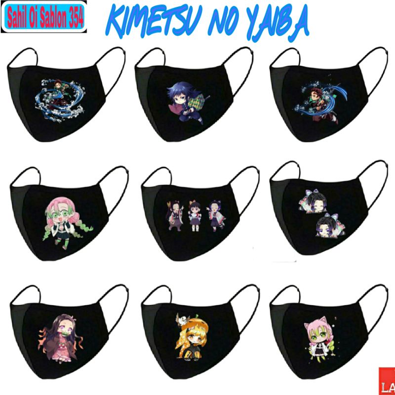 Jual MASKER KAIN 3 PLY ANIME KIMETSU NO YAIBA DEMON SLAYER Masker kain ...