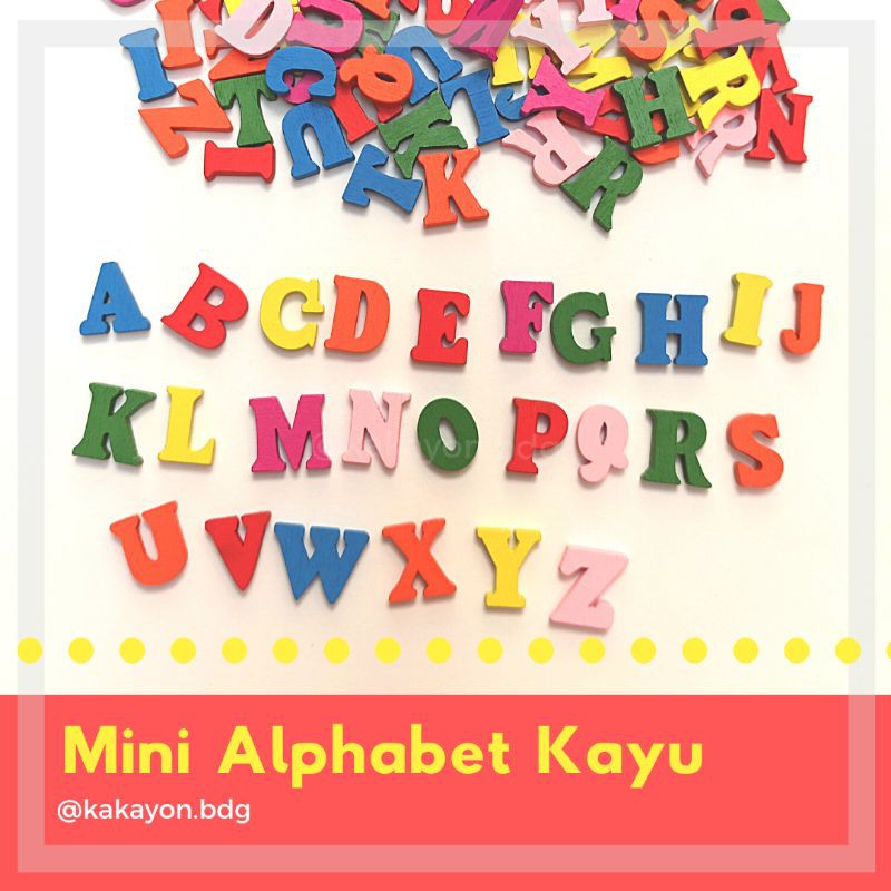 Jual SATUAN 1PCS Mini Alphabet Huruf Kayu Standing Warna | Shopee Indonesia