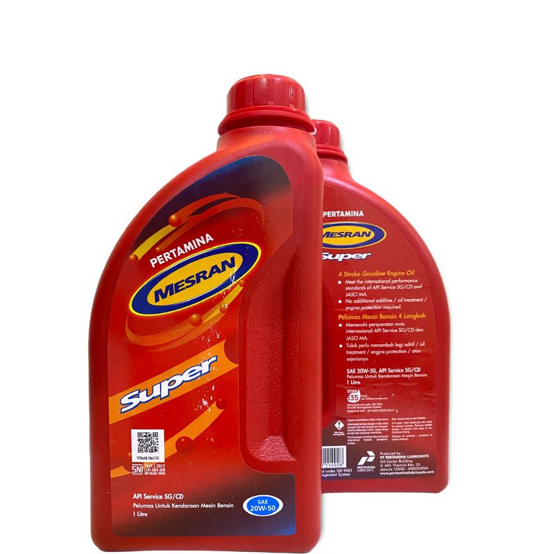 Jual OLI MESRAN SUPER 1 LITER SAE 20W-50 | Shopee Indonesia