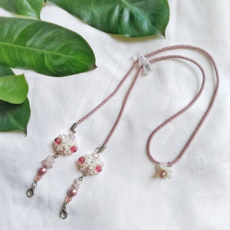 Jual Time Crafter Pink Hoya Hijab Strap Mask | Shopee Indonesia