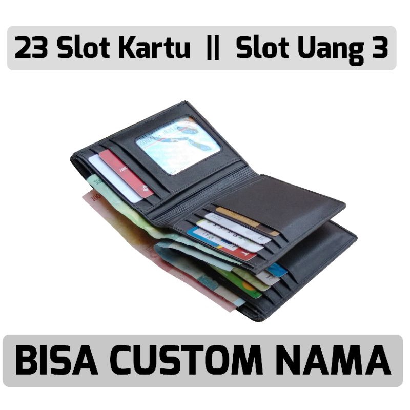 Jual CUSTOM NAMA‼️ Dompet Kulit 3D Pria Asli Original 3/4 3 Dimensi ...
