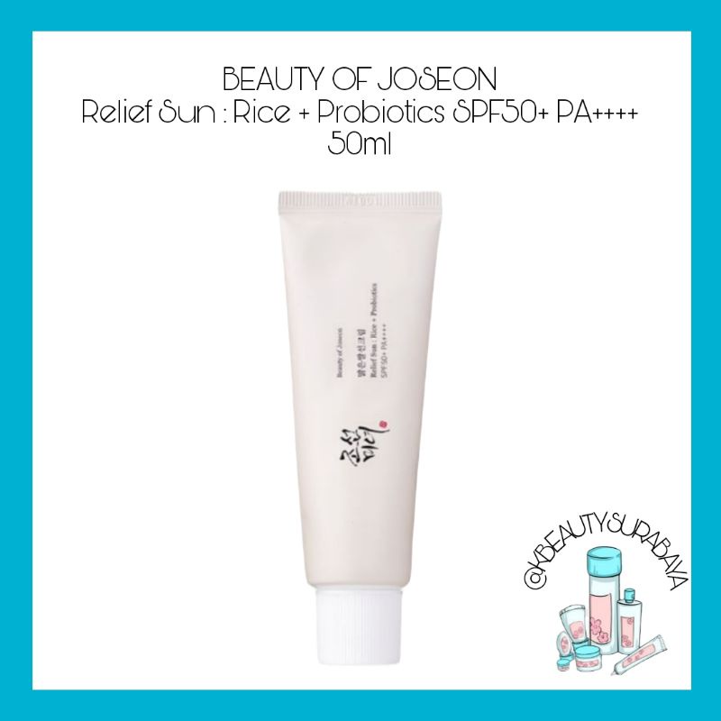 Jual (READY) BEAUTY OF JOSEON Relief Sun : Rice + Probiotics SPF50+ PA++++ / BOJ Sunscreen ...